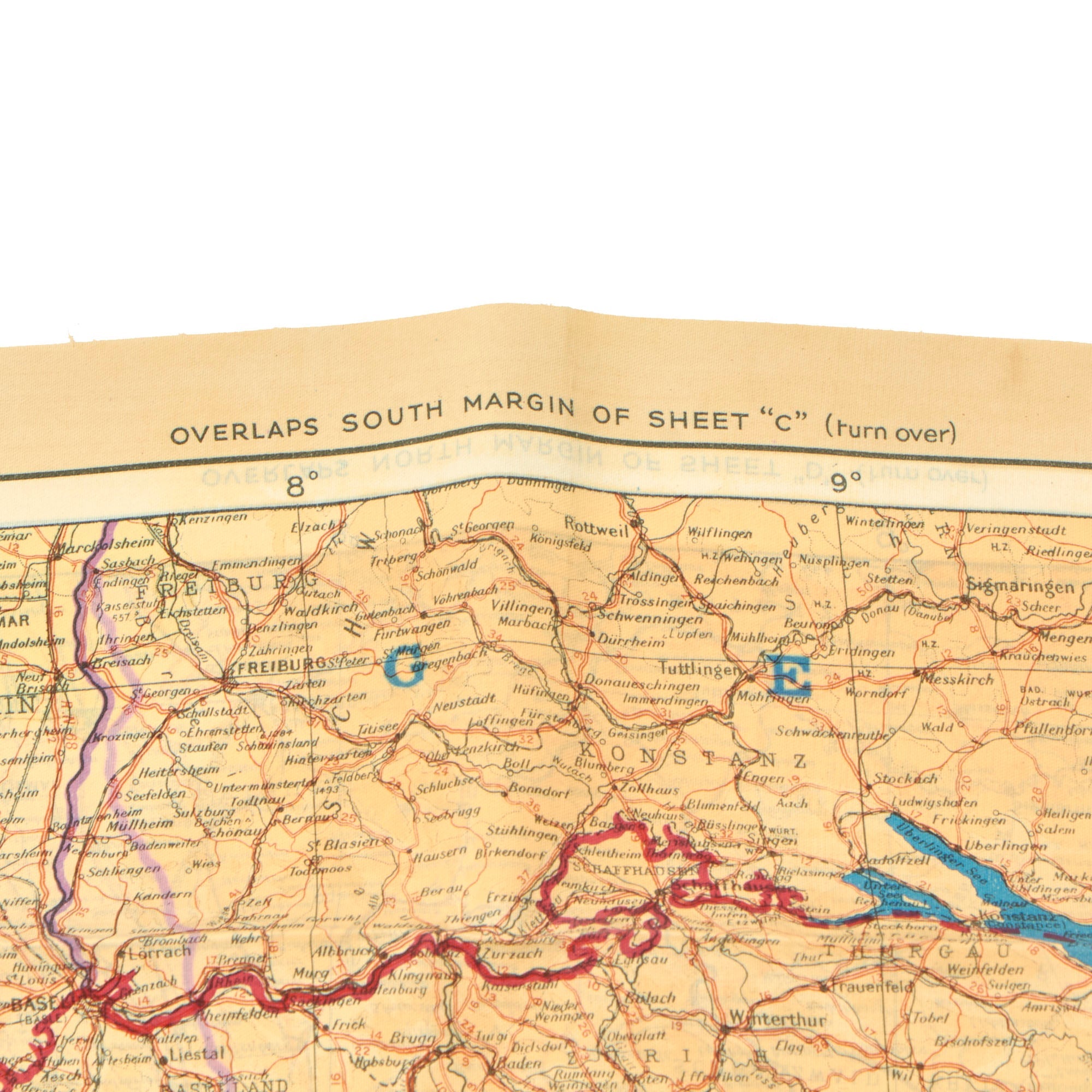 Original U.S. WWII Set of 2 1943 Color Silk “Escape Maps” With “Maps O ...