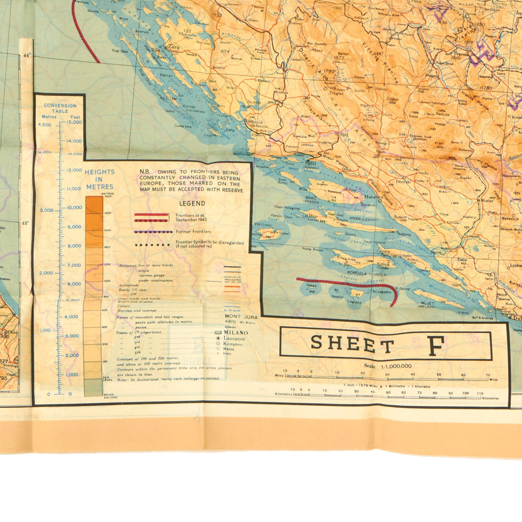 Original U.S. WWII Set of 2 1943 Color Silk “Escape Maps” With “Maps O ...