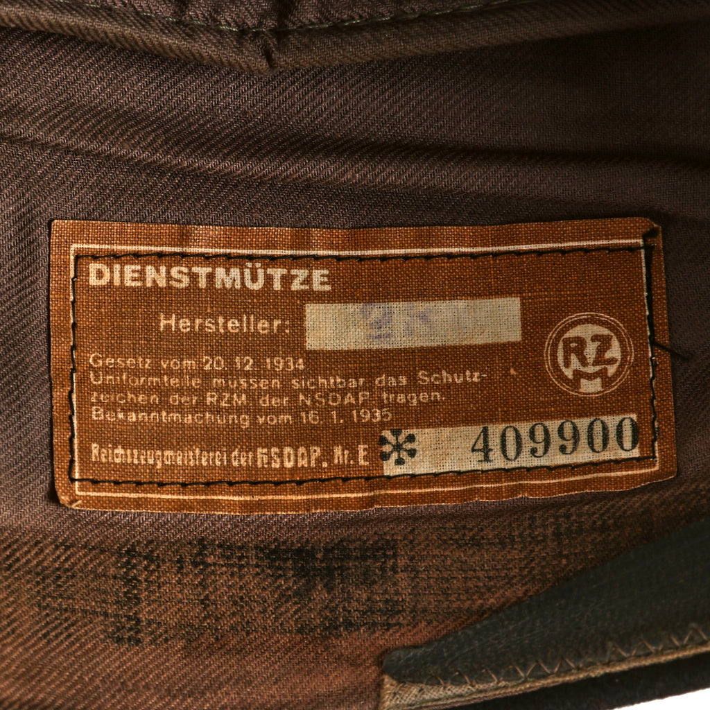 Original German WWII German DAF Labor Front Leader's Overseas Cap with ...