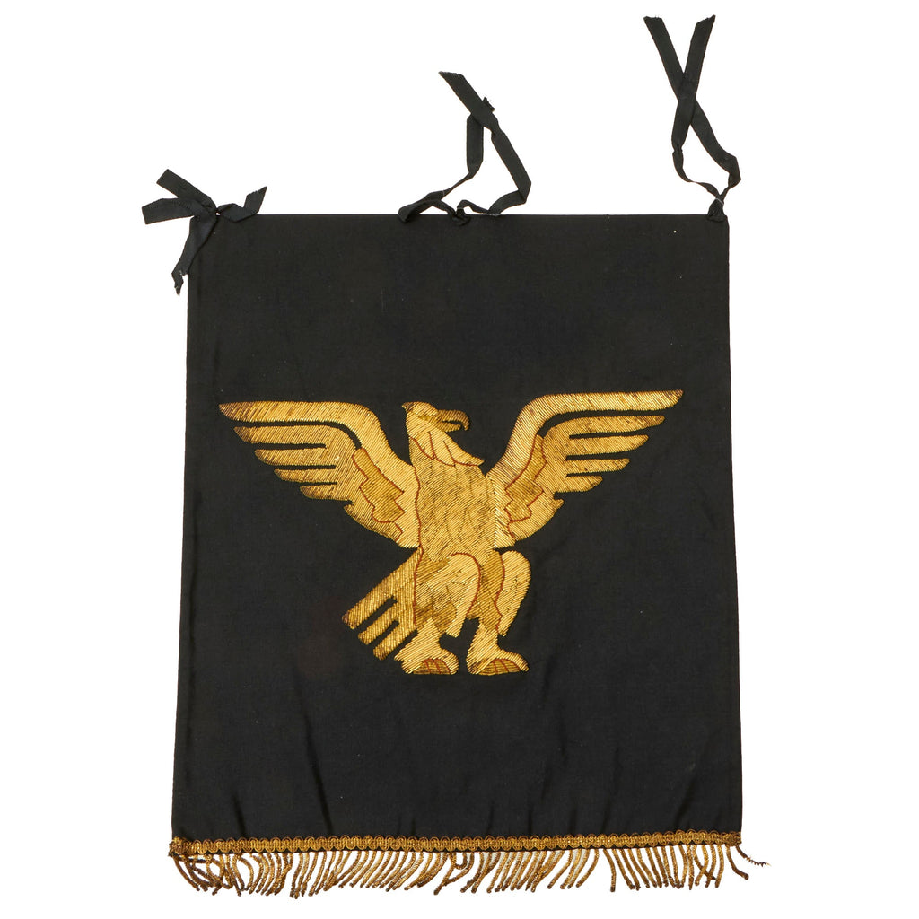 Original Italian WWII Fascist Trumpet Banner with Gold Bullion Embroid ...