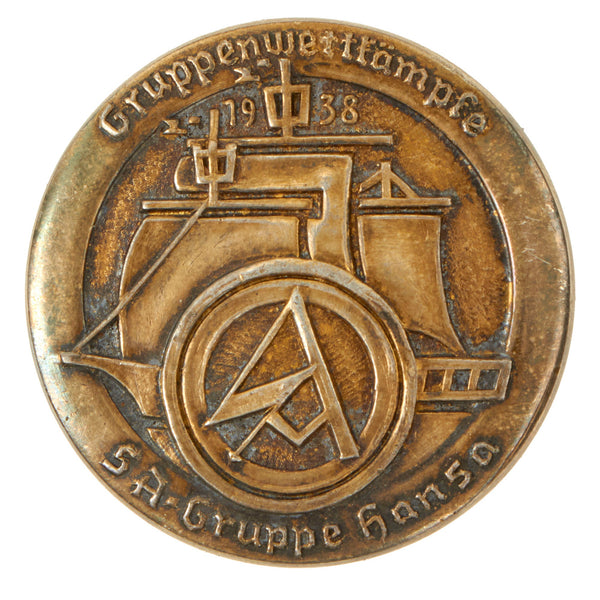 Original German WWII SA Gruppe Hansa 1938 Sailing Competition Award Me ...