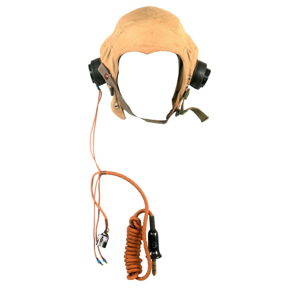 Original British WWII RAF Type D Flying Helmet with U.S. Type A-14 Oxy ...