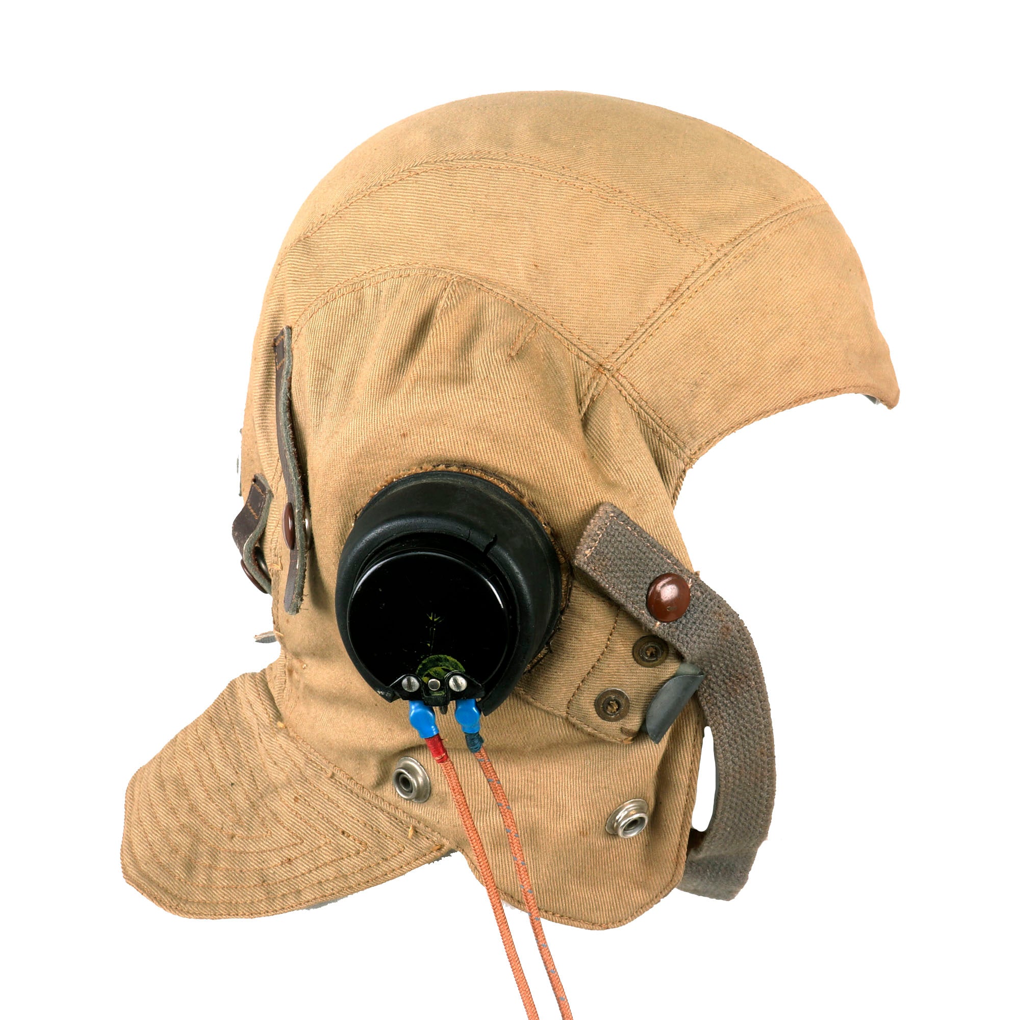 Original British WWII RAF Type D Flying Helmet with U.S. Type A-14 Oxy ...