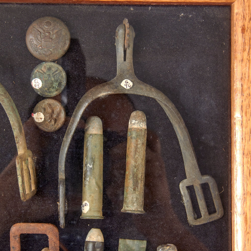 Original U.S. Indian Wars Era Framed Cavalry Dug Relic Set with Museum ...