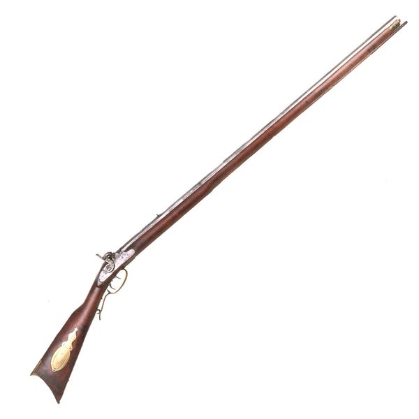 Original U.S. Pennsylvania Percussion Hunting Rifle with Tiger Flame M ...