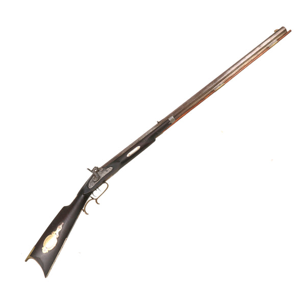 Original U.S. Pennsylvania Percussion Hunting Rifle with Tiger Flame M ...