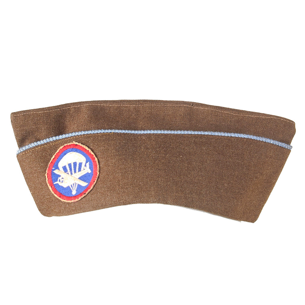 Original U.S. WWII Airborne Enlisted Garrison Cap with Infantry Piping ...