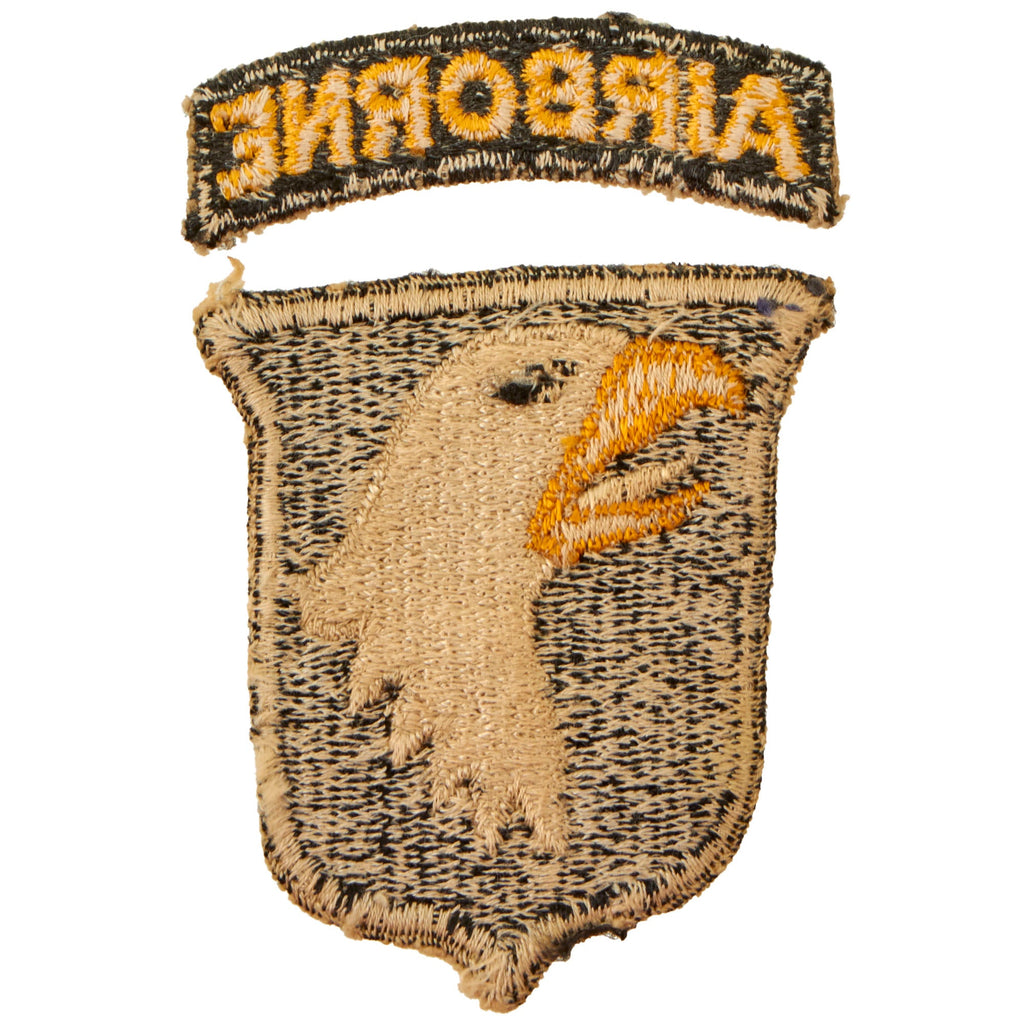 Original U.S. WWII Rare 101st Airborne Division White Tongue Patch wit ...