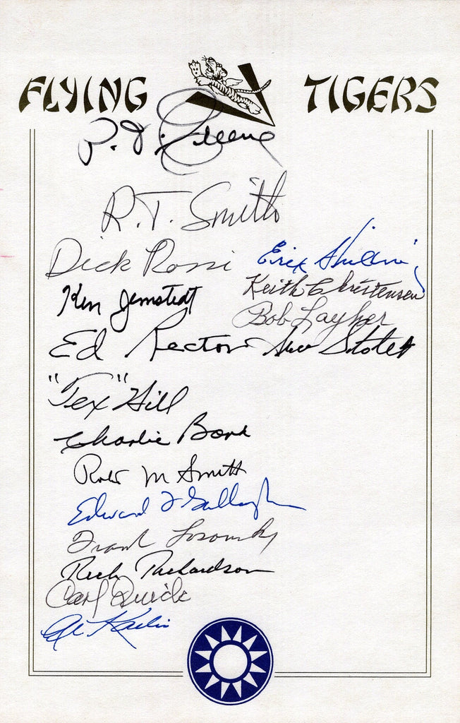 Original U.S. WWII Flying Tigers & Doolittle Raiders Autographs - 27 S ...