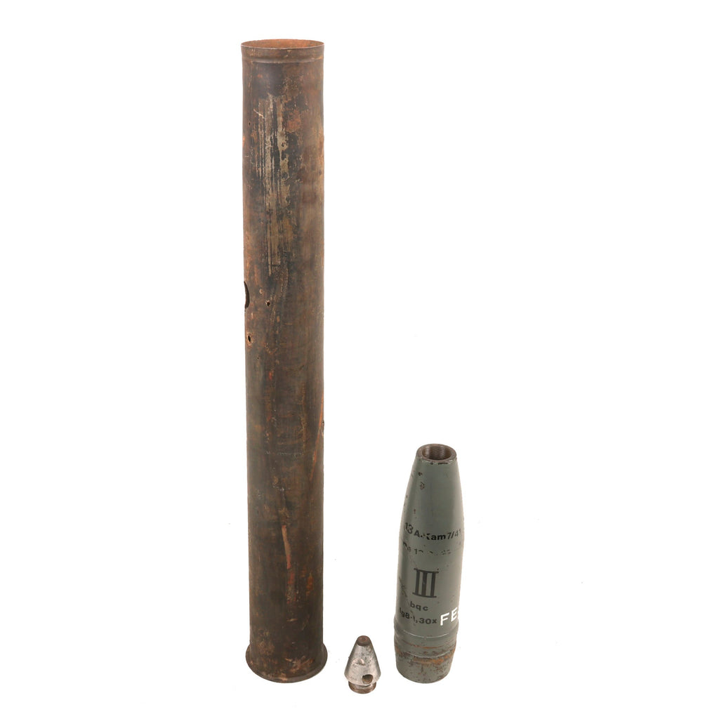 Original German WWII Inert 7.5cm Round & Casing for the Pak 40 Anti-Ta ...