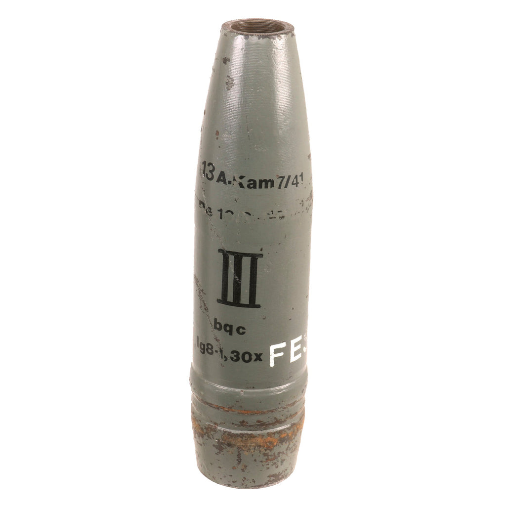 Original German WWII Inert 7.5cm Round & Casing for the Pak 40 Anti-Ta ...