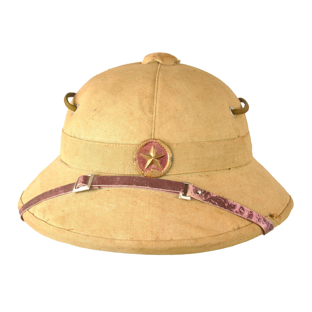 Original Vietnam War North Vietnamese Army (NVA) Pith Helmet with Red ...