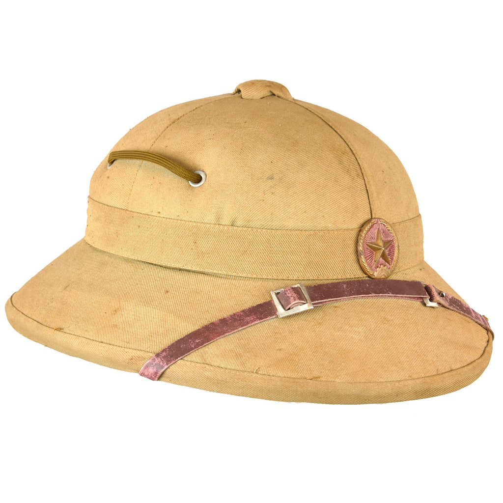 Original Vietnam War North Vietnamese Army (NVA) Pith Helmet with Red ...