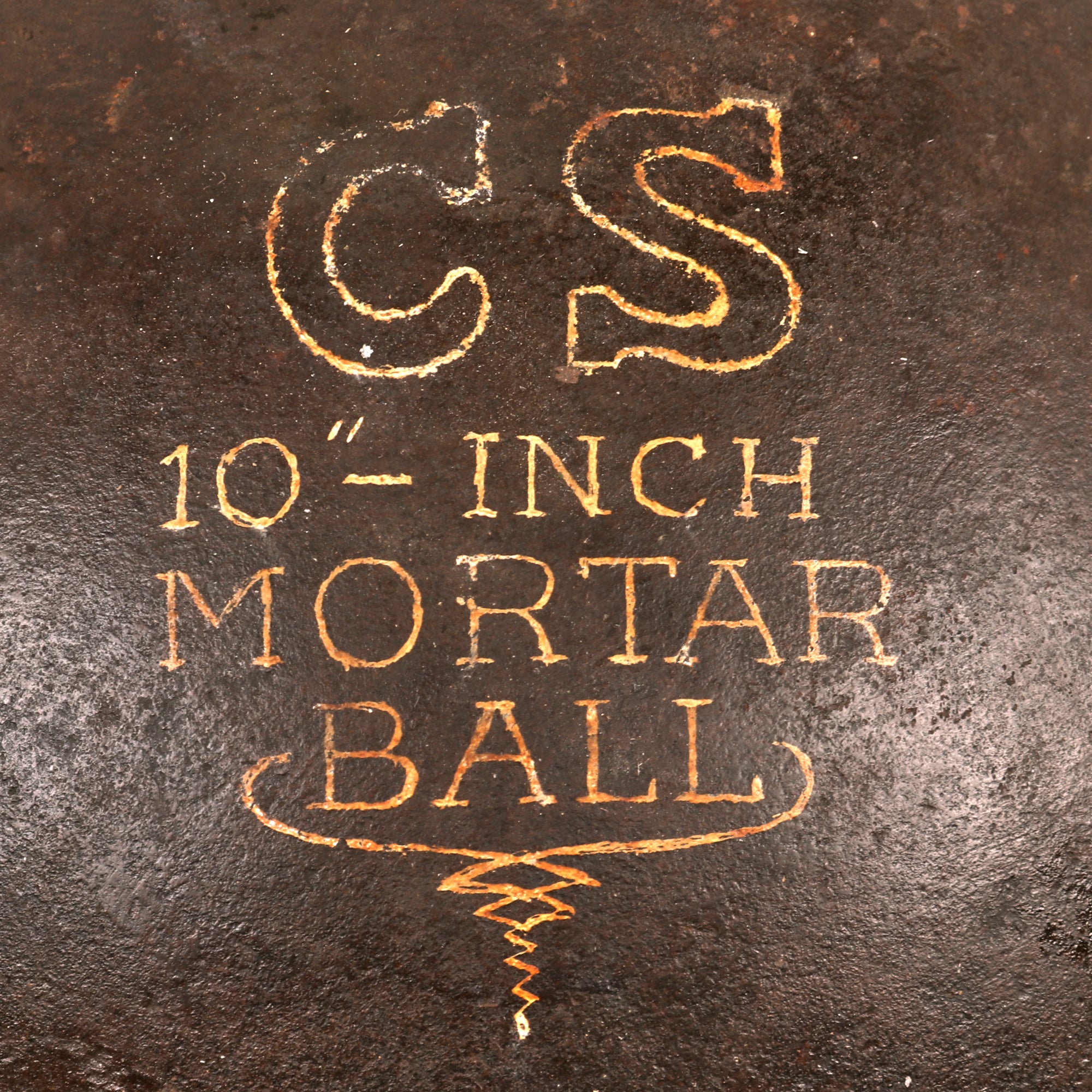 Original U.S. Civil War Confederate Enormous Spherical 10 Inch Mortar ...