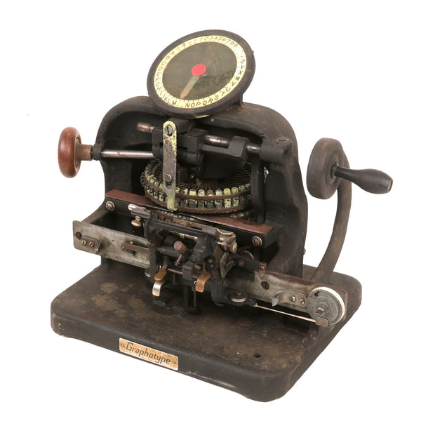 Original U.S. WWI WWII Graphotype Model G1 Dog Tag Machine - Fully ...
