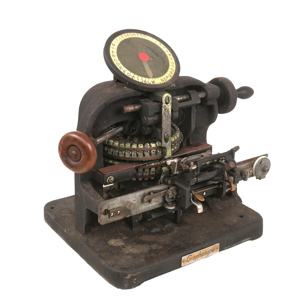 Original U.S. WWI WWII Graphotype Model G1 Dog Tag Machine - Fully ...