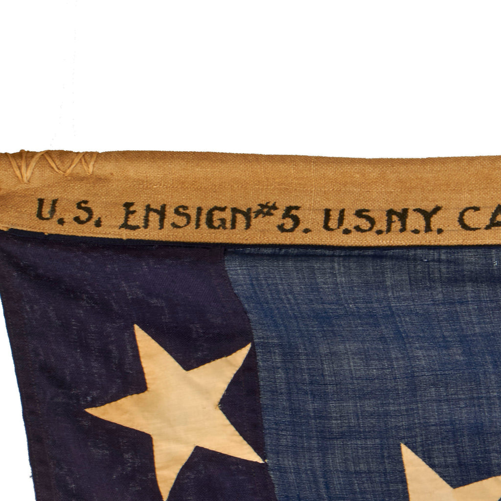 Original U.S. Moro Rebellion Era U.S. Navy Ensign #5 45-Star Flag Flow ...