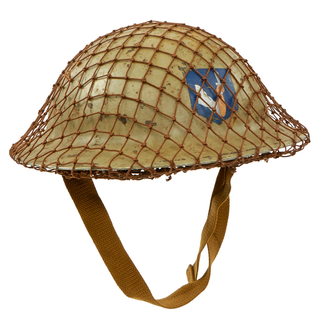 Original British WWII Brodie MkII Steel Helmet Complete with Post-War ...