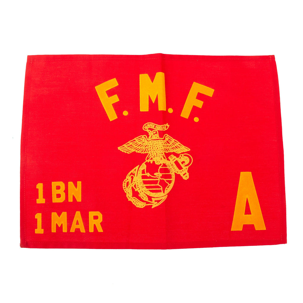 Original U.S. Vietnam War USMC Signed Theater-Made 1st Marines Flag Si ...