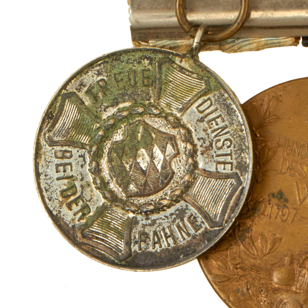 Original German WWI Era Medal Bar with EKII, Bavarian Merit Cross, Emp ...