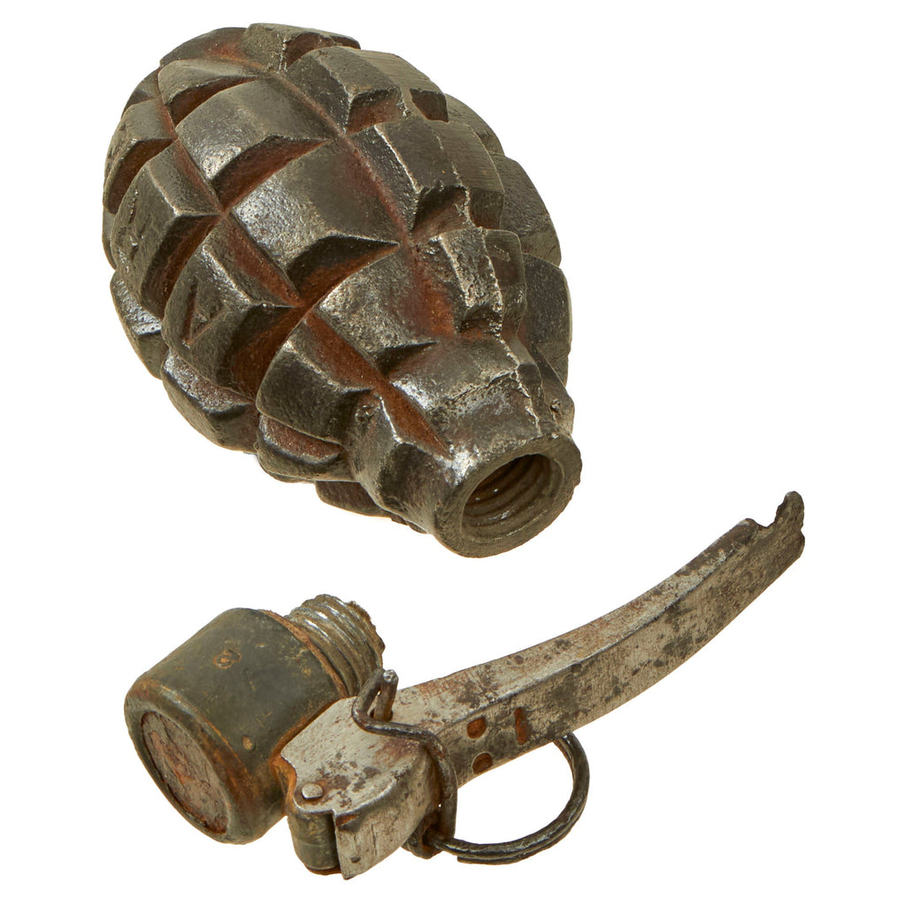 Original French WWII F1 Hand Grenade with Mle 1935 Fuze - Inert ...
