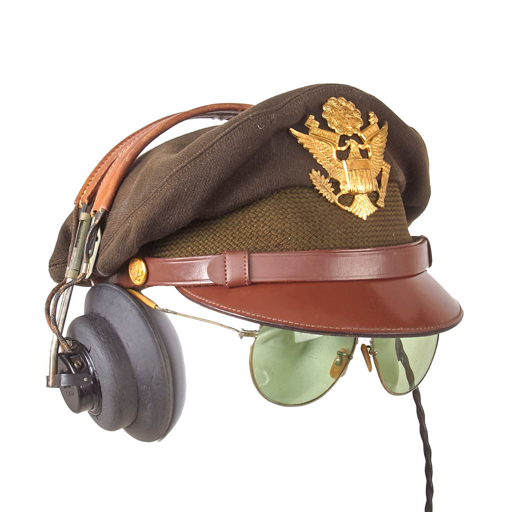 Original U.S. WWII AAF Crusher Cap & ANB-H-1 Headset with A-8B Oxygen ...