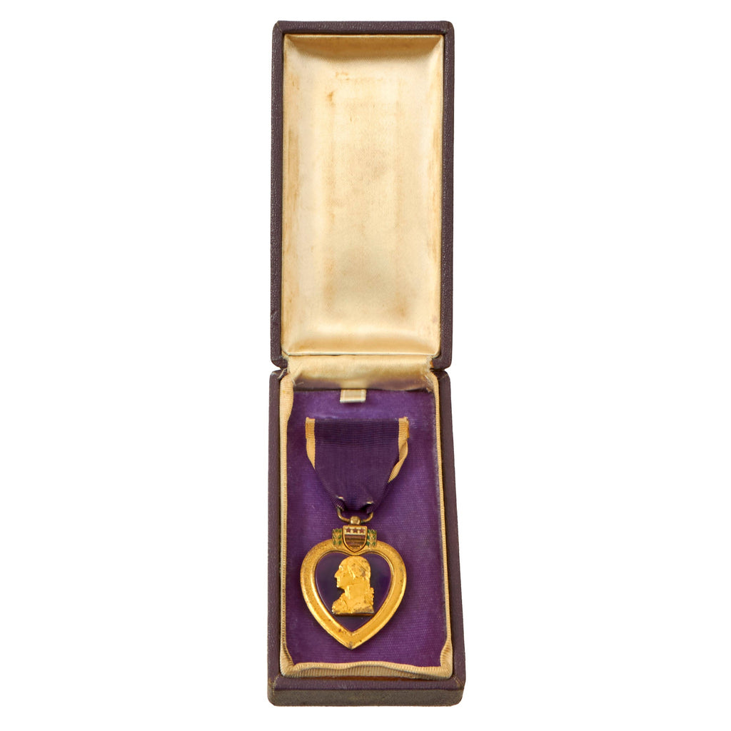 Original U.S. WWII USMC Okinawa Purple Heart Grouping with 1st Marine ...