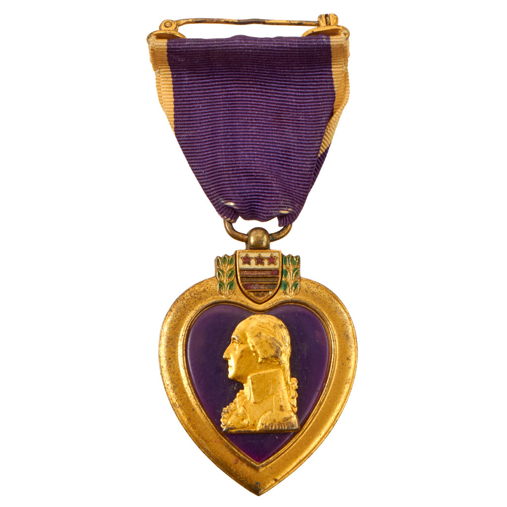 Original U.S. WWII USMC Okinawa Purple Heart Grouping with 1st Marine ...