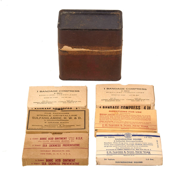 Original U.S. WWII USN First Aid Kit for Life Rafts of Vessels U.S. Na ...