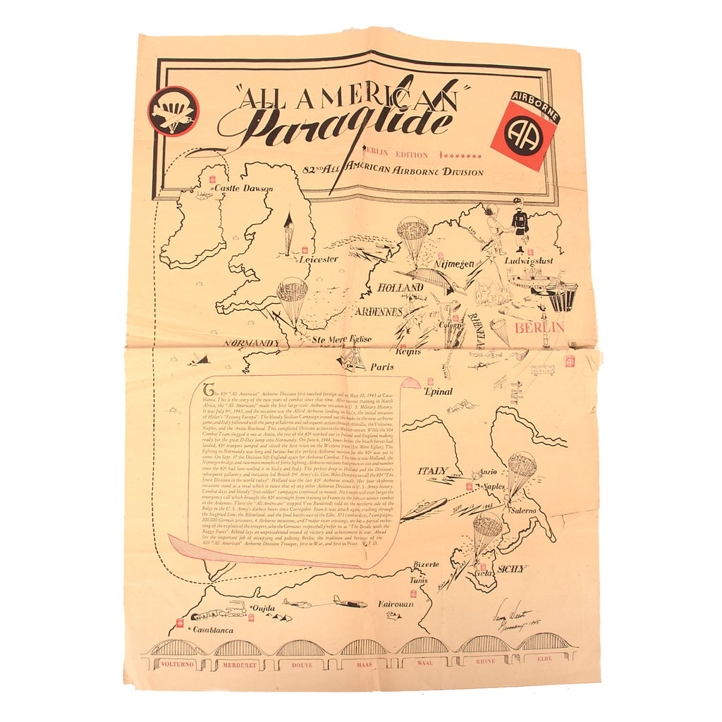 Original U.S. WWII 504th PIR 82nd Airborne Uniform Grouping with Dog T ...