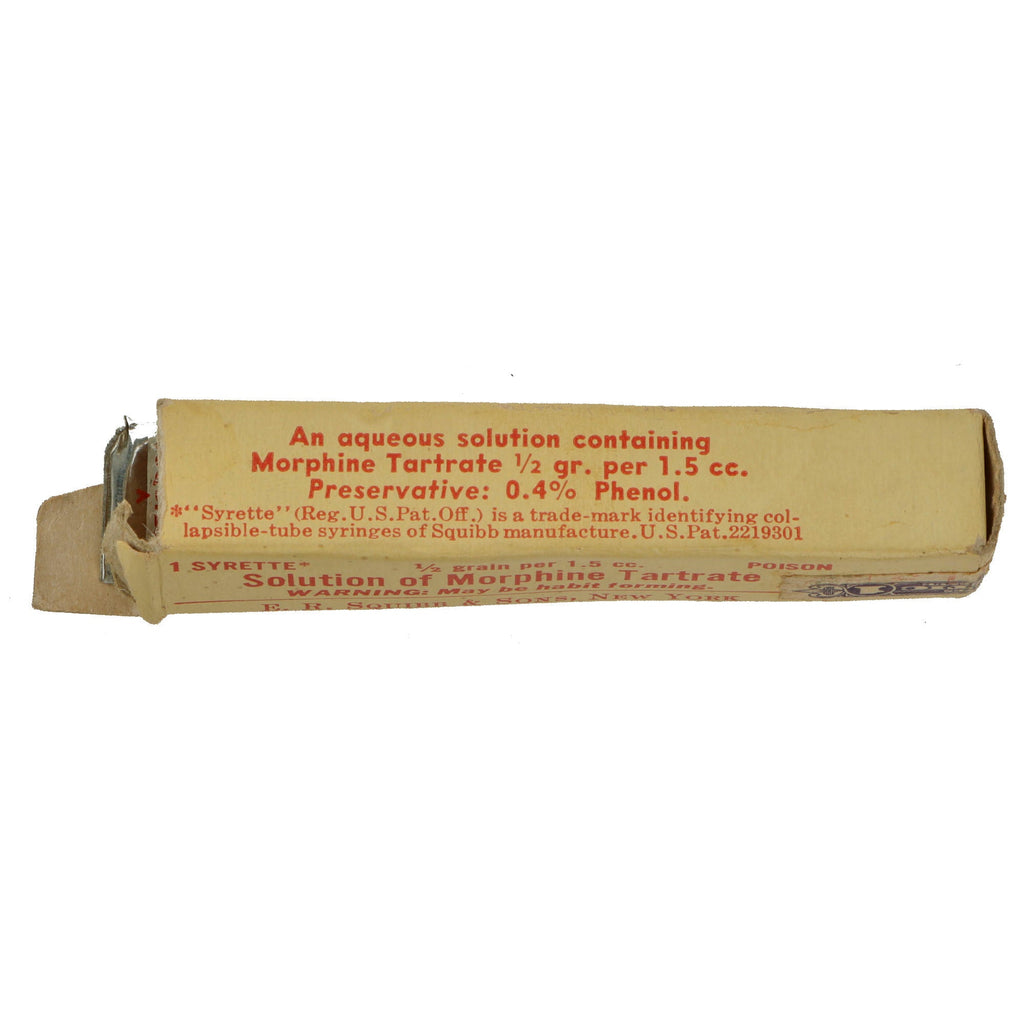 Original U.S. WWII Combat Medic EMPTY Morphine Syrette in Original Box ...