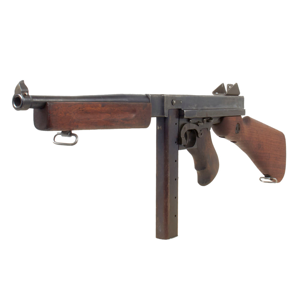 Original U.S. WWII Thompson M1A1 Display Submachine Gun Serial 96988 w ...