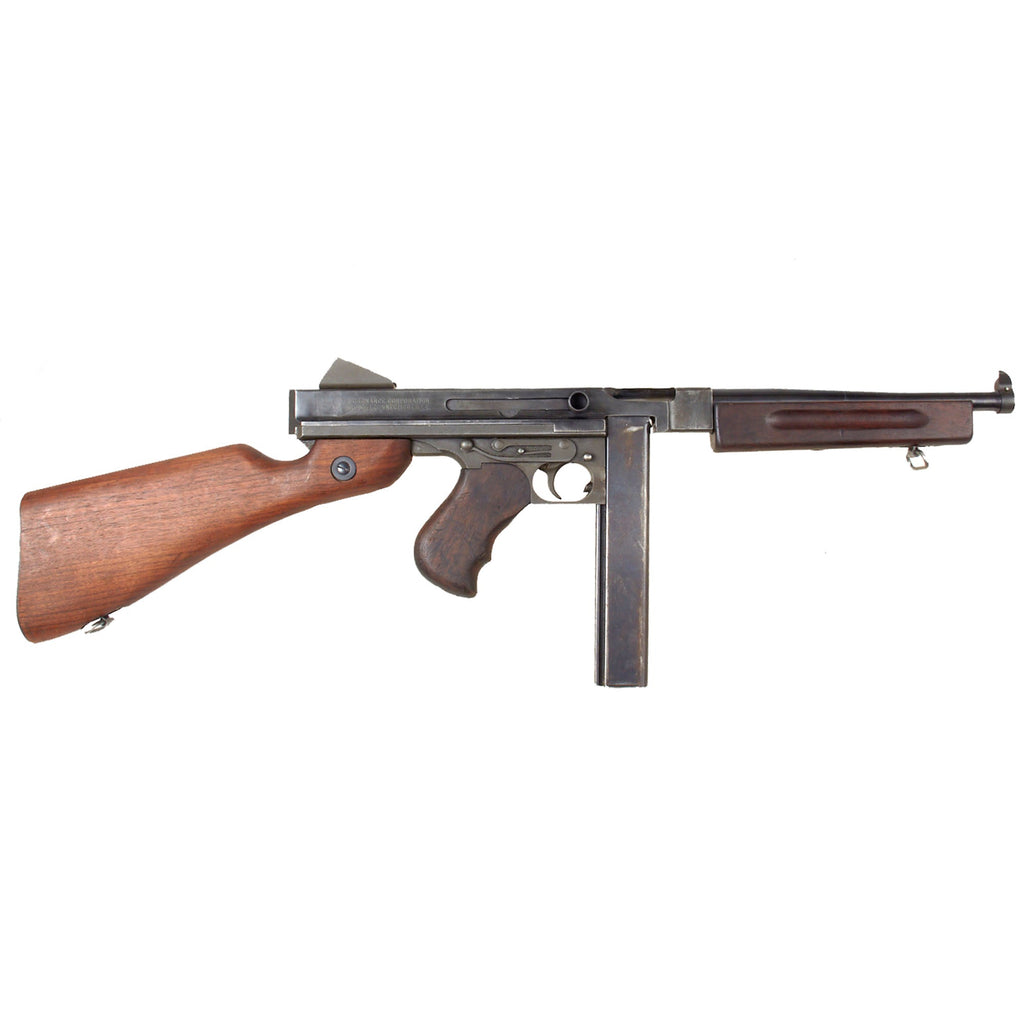 Original U.S. WWII Thompson M1A1 Display Submachine Gun Serial 96988 w ...