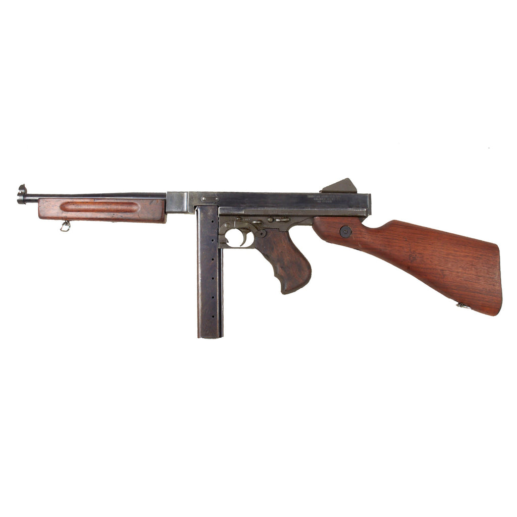 Original U.S. WWII Thompson M1A1 Display Submachine Gun Serial 96988 w ...