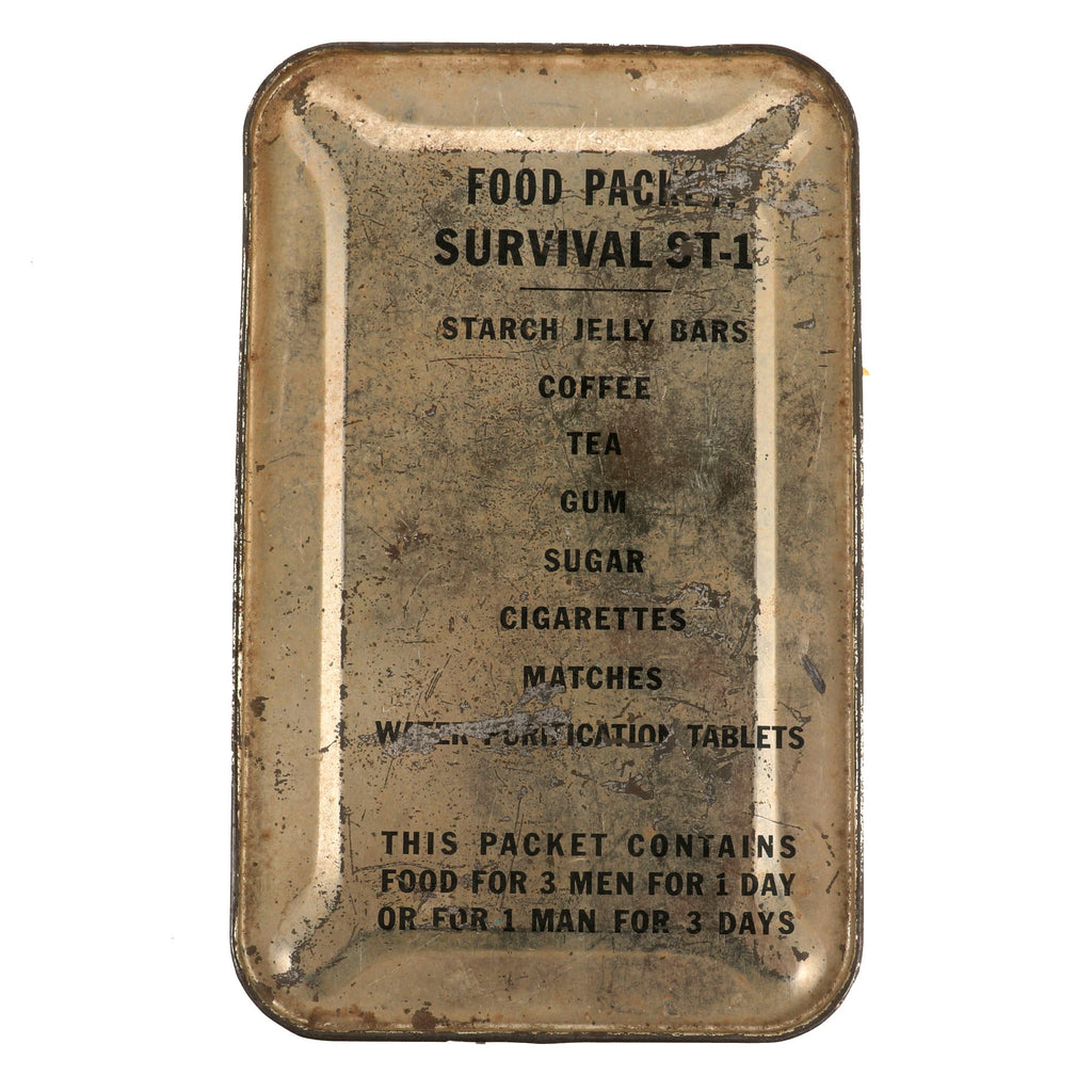 Original U.S. Korean War Era Food Packet Survival ST-1 Tin Open with C ...