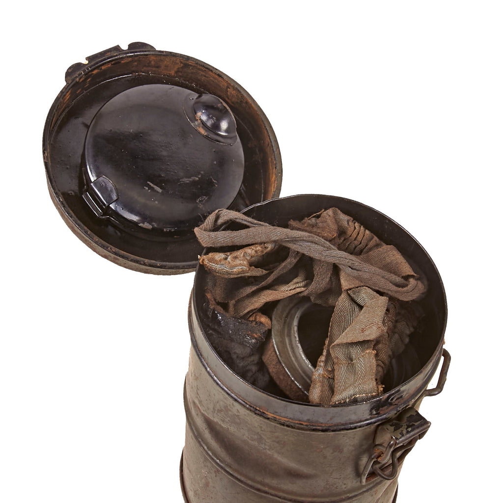 Original Imperial German WWI M1917 Ledermaske Gas Mask with Can & Spar ...