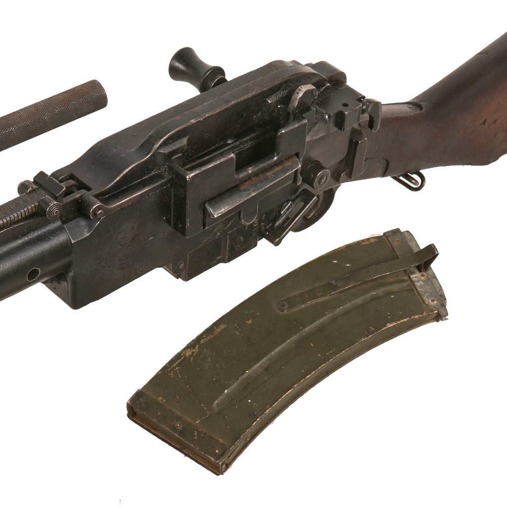 Original WWII Danish Madsen Display Light Machine Gun with Magazine Po ...