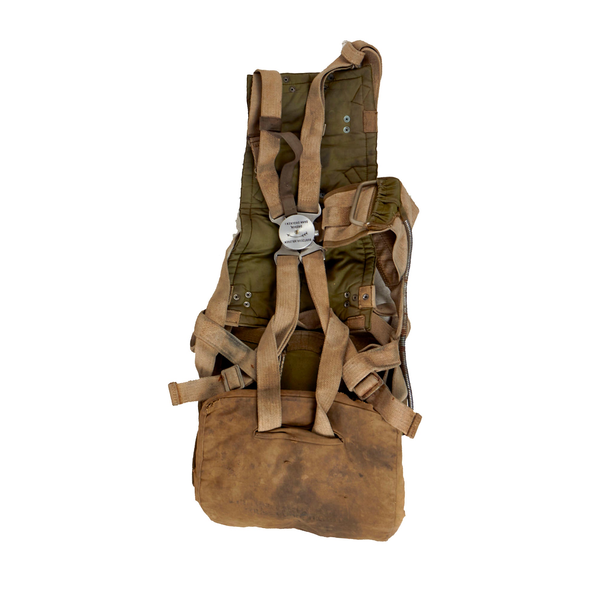 Original German WWII Luftwaffe Pilot Seat Type Parachute with Harness ...