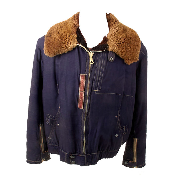 Original German WWII Luftwaffe Blue Winter Fur Lined "Channel" Flying ...