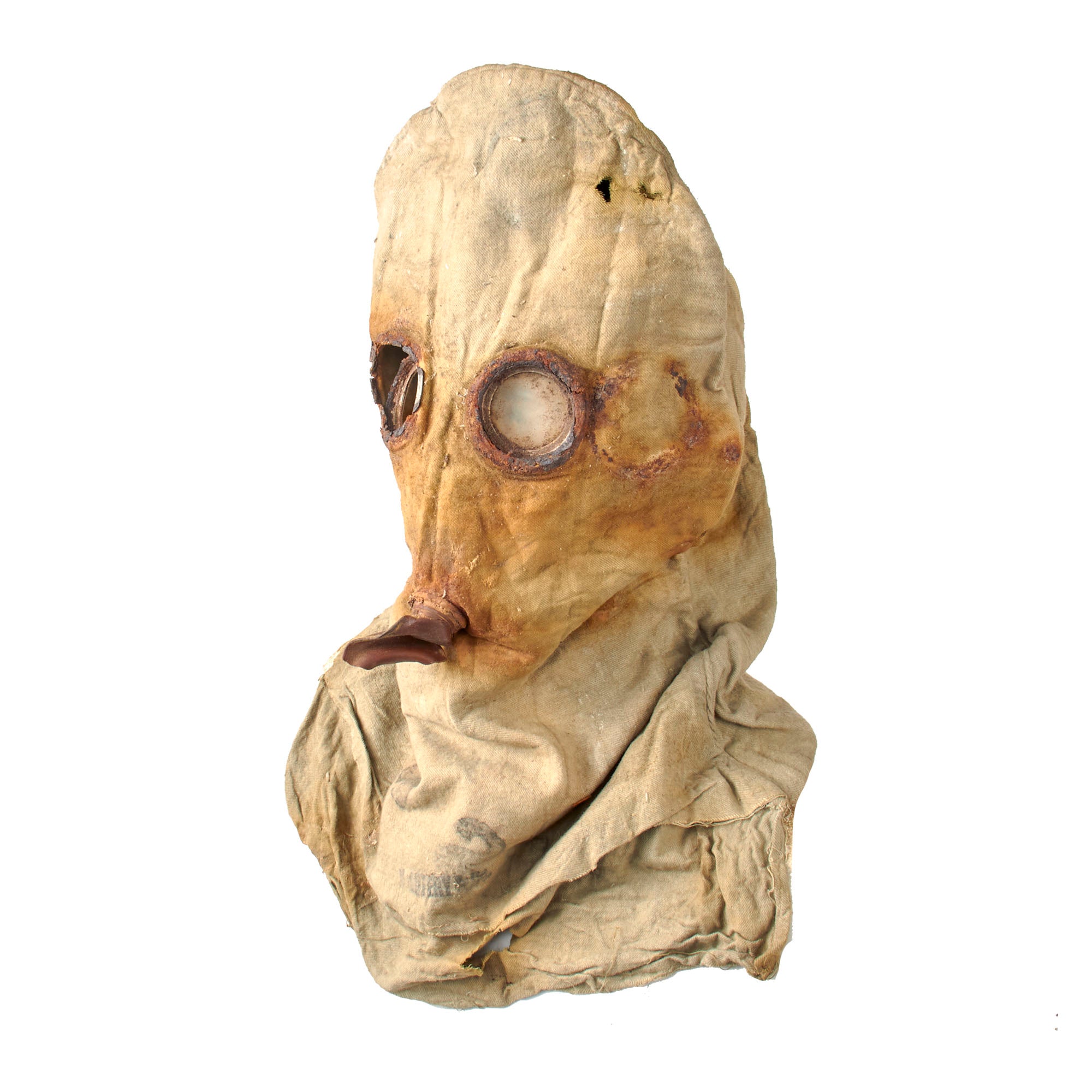 Original British WWI Extremely Scarce Early 1915 PH Helmet Gas Mask Ho ...