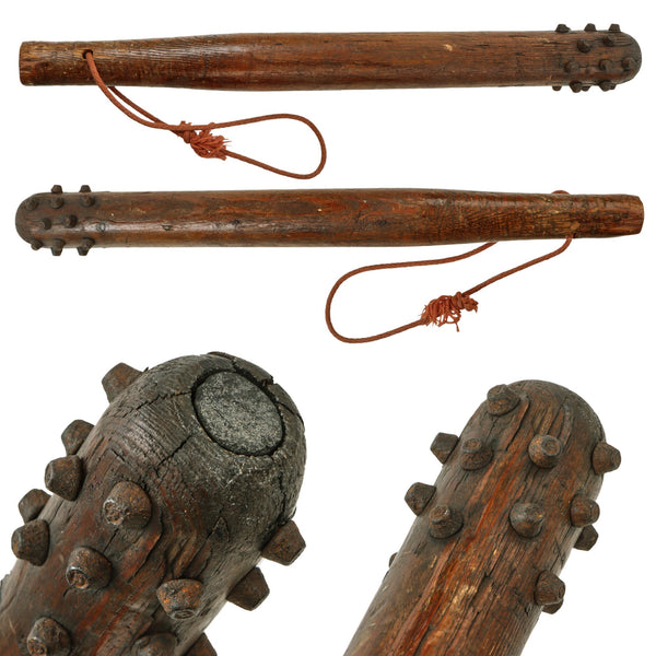Original British WWI Lead Core Trench Raiding Club With Hobnail Studde ...