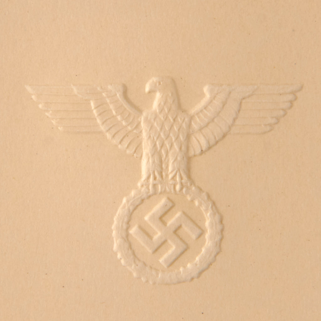Original German WWII AH Berghof Large Menu Card with Embossed Eagle ...