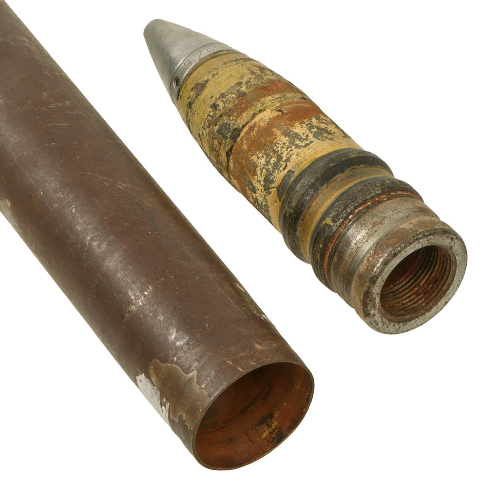 Original German WWII Kriegsmarine Inert 3.7cm Naval Flak Shell - Dated ...