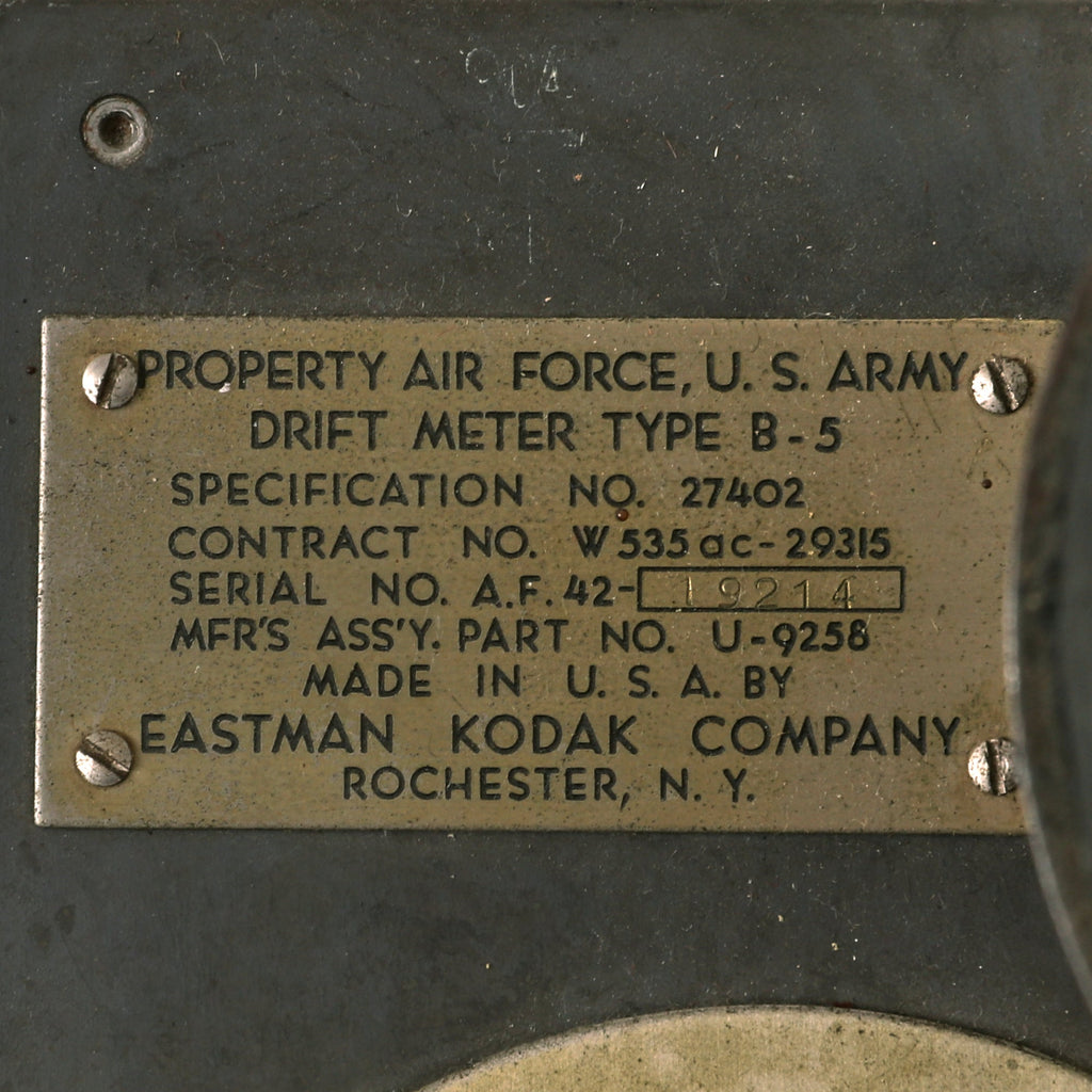Original U.S. WWII Air Corps Type B-5 Drift Meter – International ...