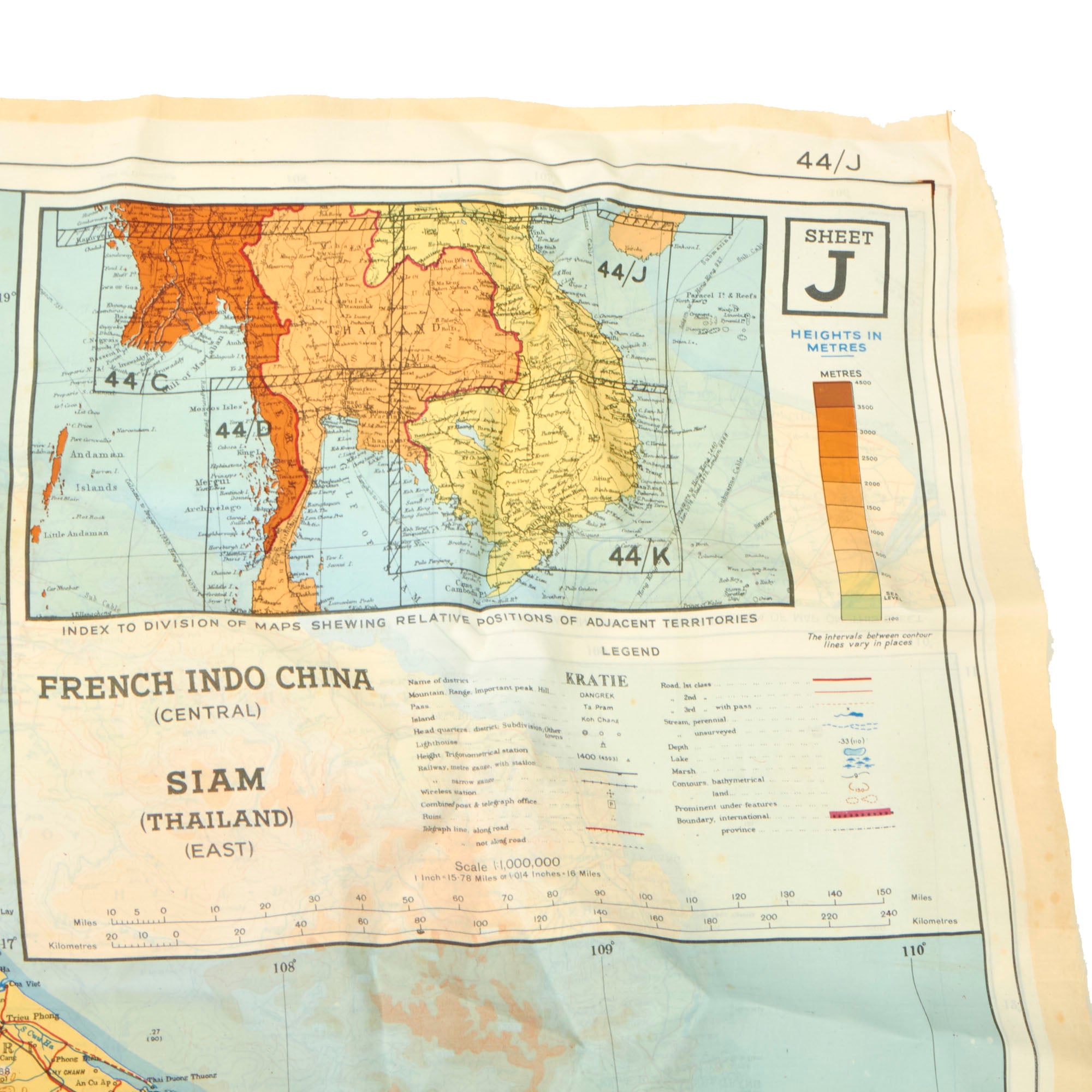 Original British WWII Set of 2 Royal Air Force Silk Evasion Maps of So ...