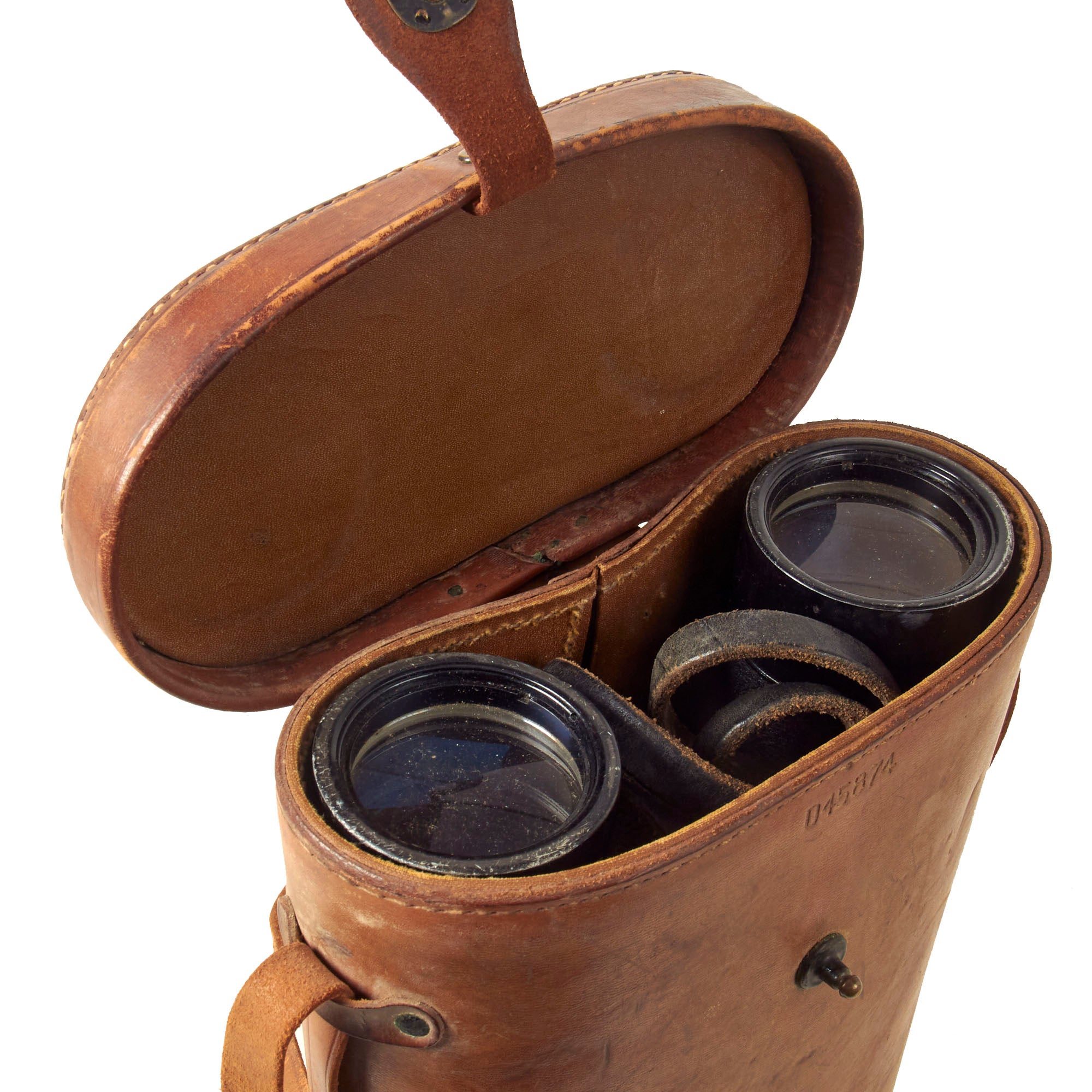 Original U.S. WWII M16 7x50 Binoculars with Coated Optics in M24 Leath ...