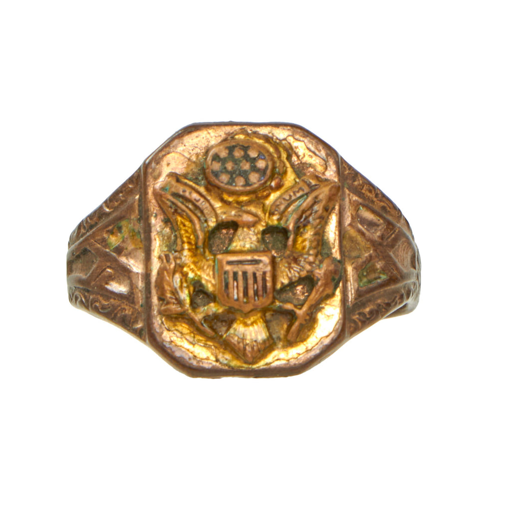 Original U.S. WWII to Korean War Military Trench Art / Souvenir Ring L ...