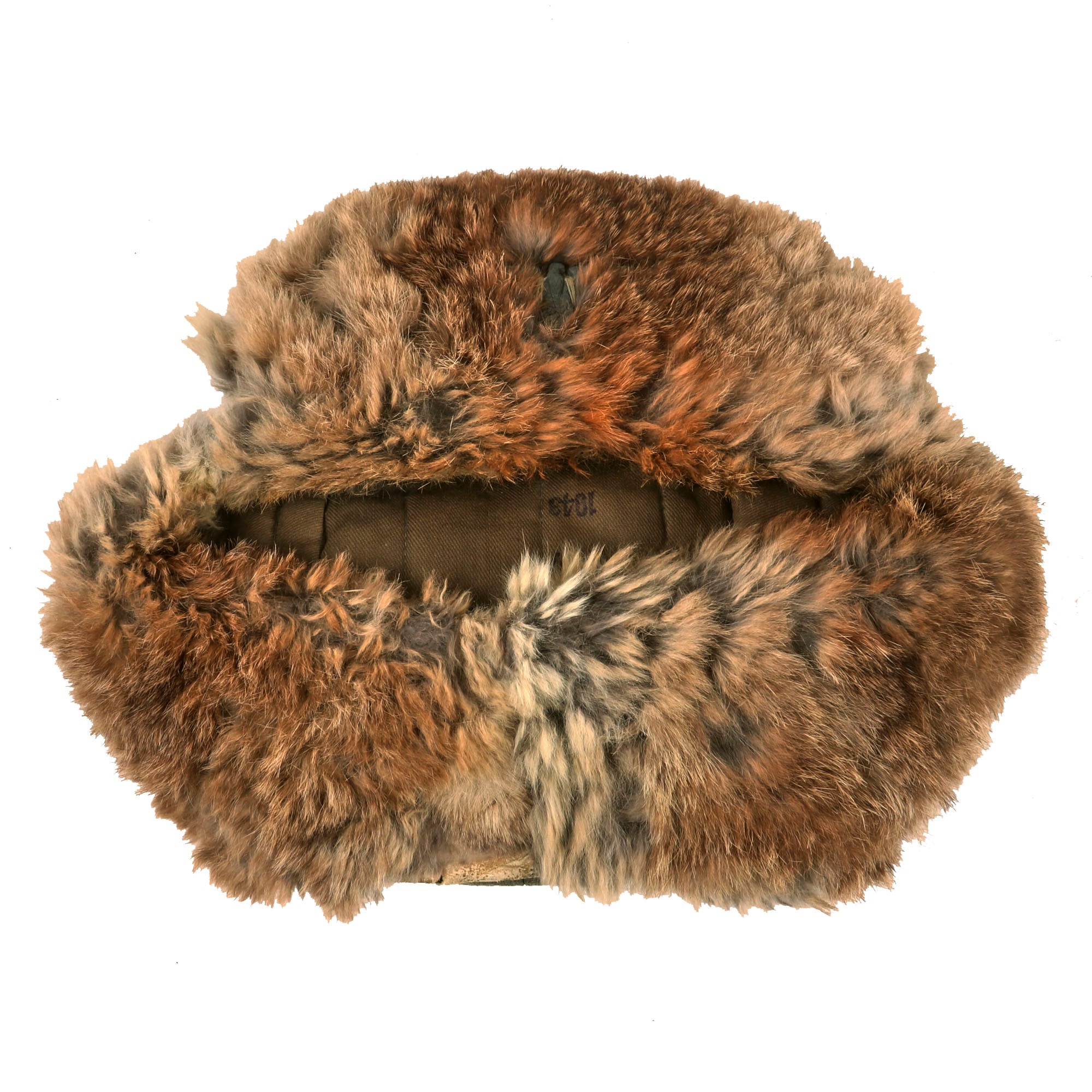 Original German WWII 1943 Dated Eastern Front SS Rabbit Fur Pelzmütze ...