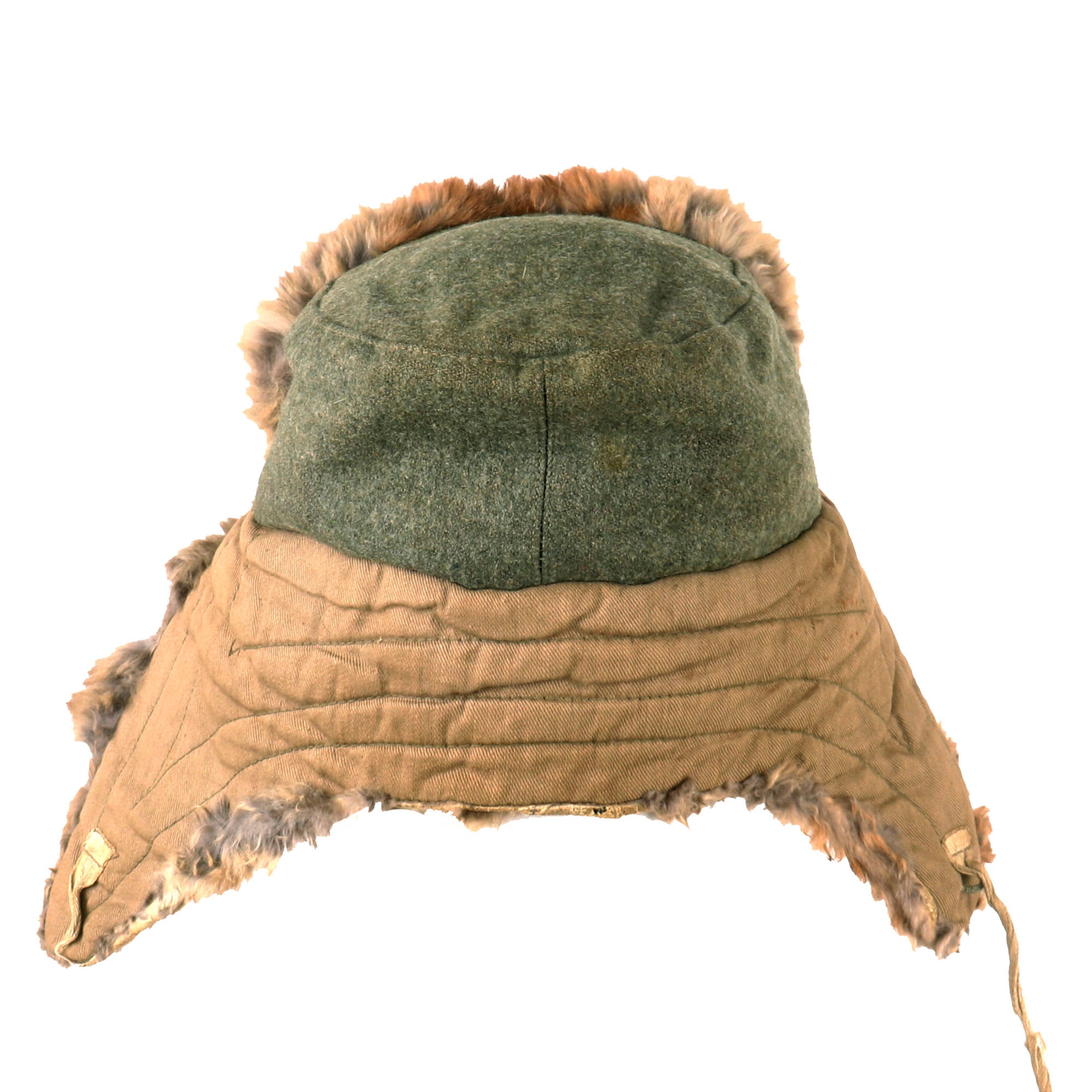 Original German WWII 1943 Dated Eastern Front SS Rabbit Fur Pelzmütze ...