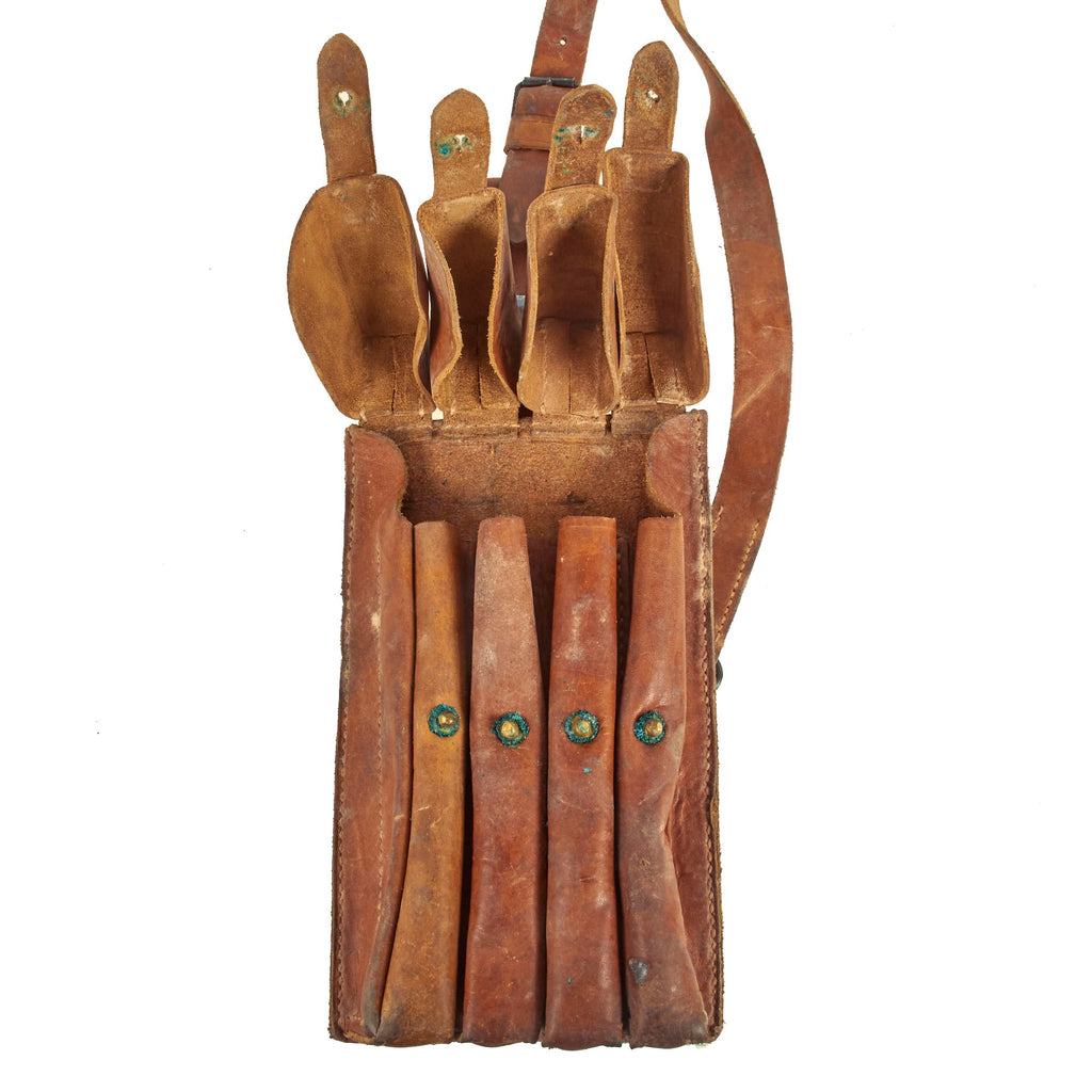 Original Yugoslav M56 SMG Leather Four Cell Magazine Pouch - Works wit ...
